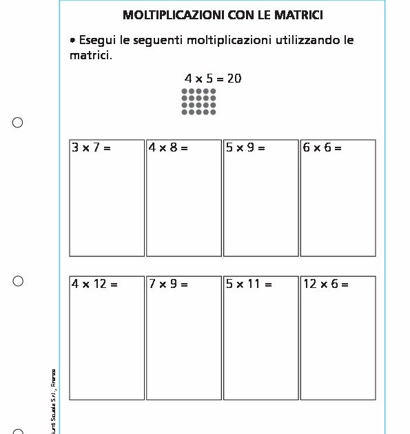 Moltiplicazioni con le matrici | Giunti Scuola