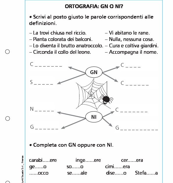 Ortografia: GN o NI? | Giunti Scuola