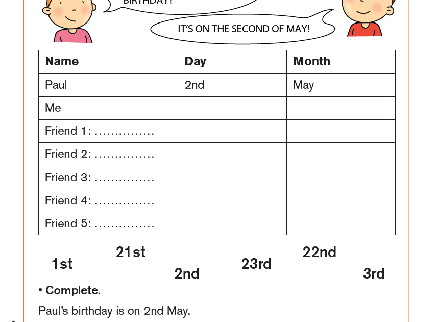 Our birthdays | Giunti Scuola