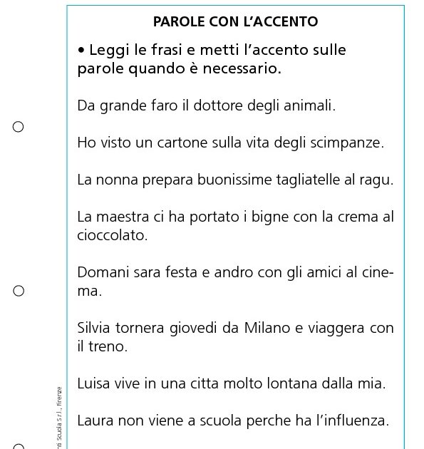 Parole con l'accento | Giunti Scuola