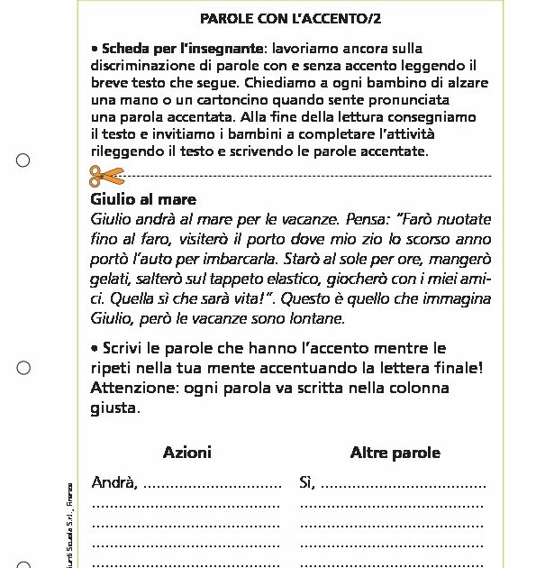Parole con l'accento/2 | Giunti Scuola