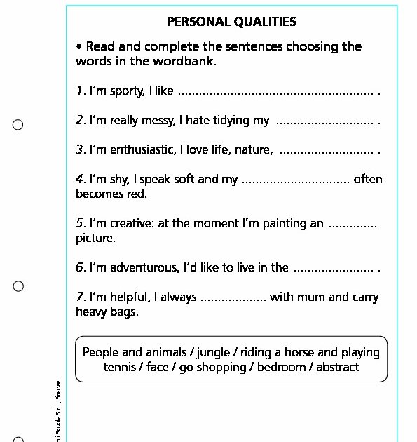 Personal qualities | Giunti Scuola