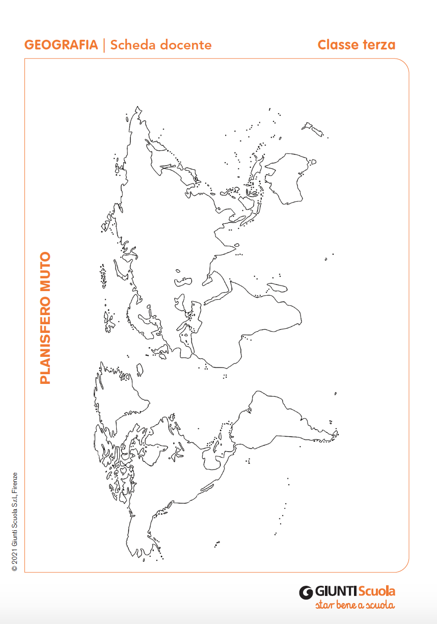 Planisfero muto da stampare - Imagui