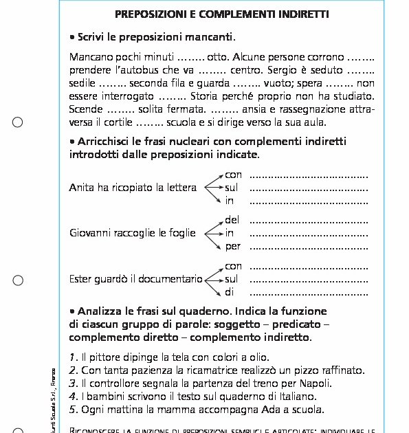 Preposizioni e complementi indiretti | Giunti Scuola