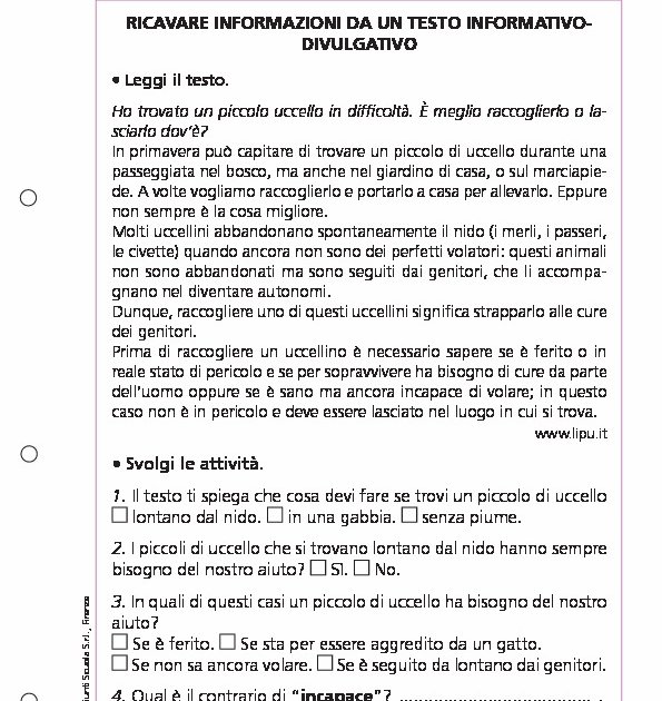 Ricavare informazioni da un testo informativo-divulgativo | Giunti Scuola