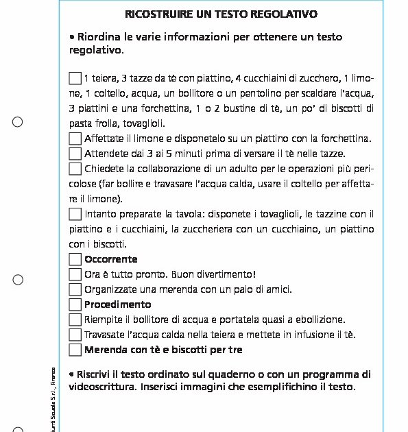 Ricostruire un testo regolativo | Giunti Scuola