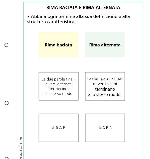 Rima baciata e rima alternata | Giunti Scuola