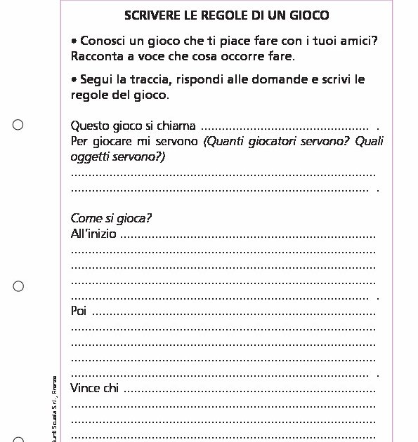 Scrivere le regole di un gioco | Giunti Scuola