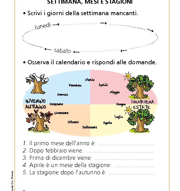 Settimana, mesi e stagioni | Giunti Scuola