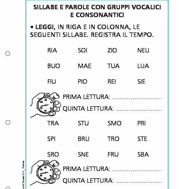 Sillabe e parole con gruppi vocalici e consonantici | Giunti Scuola