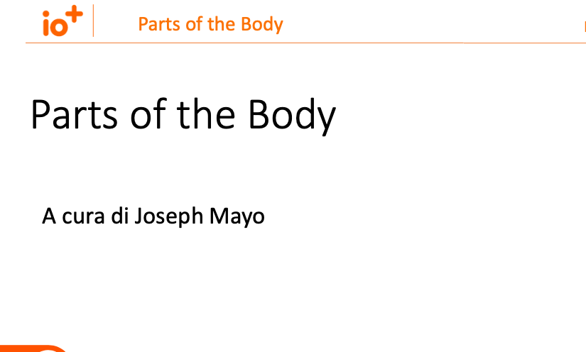 Slide | Parts of the Body | Giunti Scuola