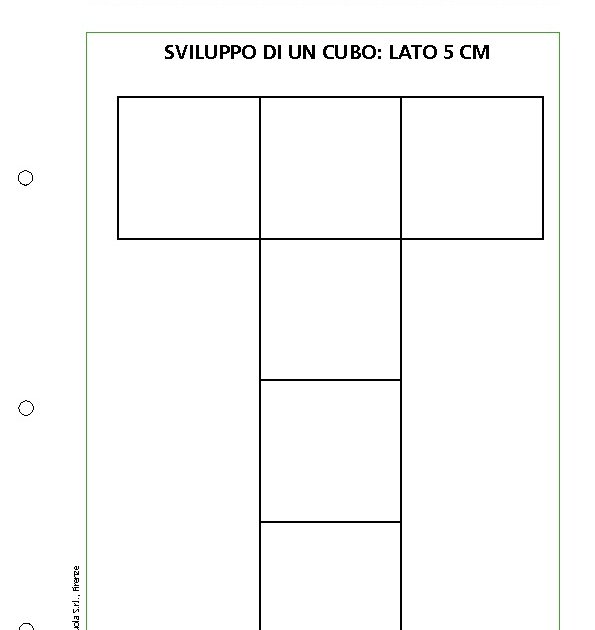 Sviluppo di un cubo: lato 5 cm | Giunti Scuola