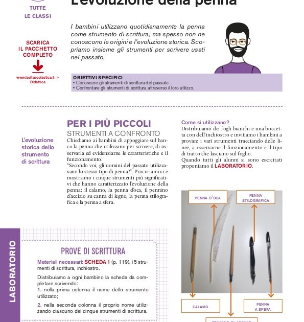 L'evoluzione della penna - Raccolta | Giunti Scuola