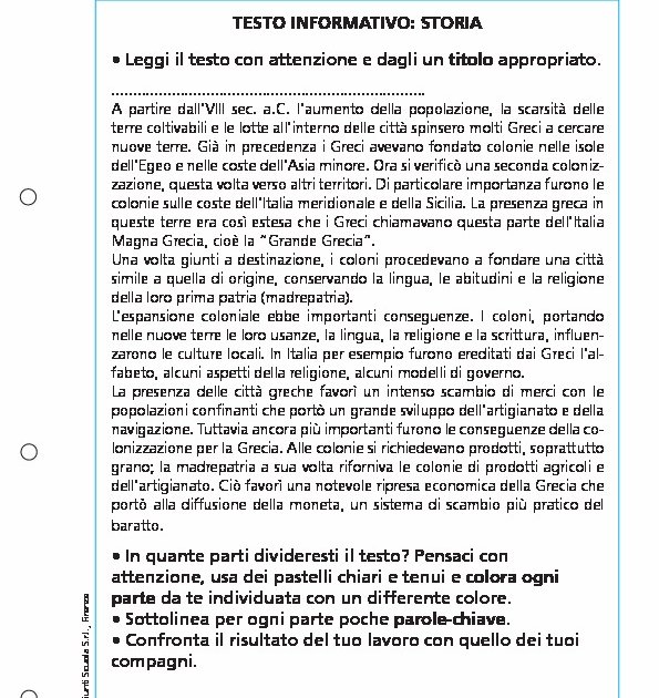 Testo informativo: storia | Giunti Scuola