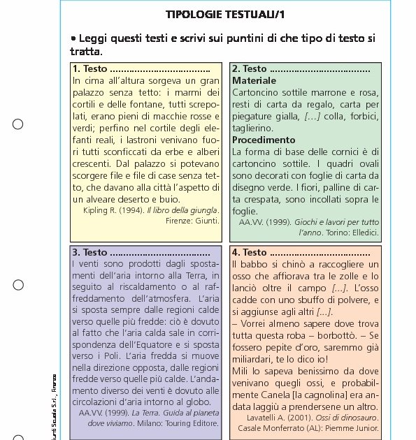 Tipologie testuali/1 | Giunti Scuola