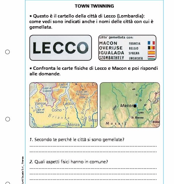 Town twinning | Giunti Scuola