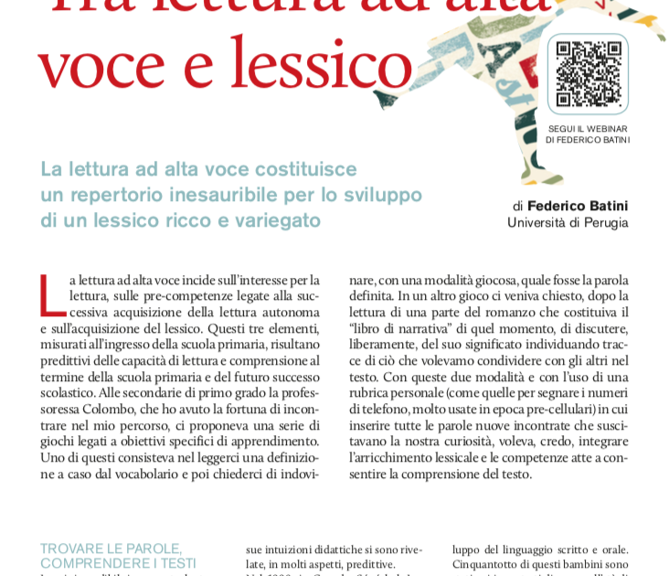 Tra lettura ad alta voce e lessico | Giunti Scuola