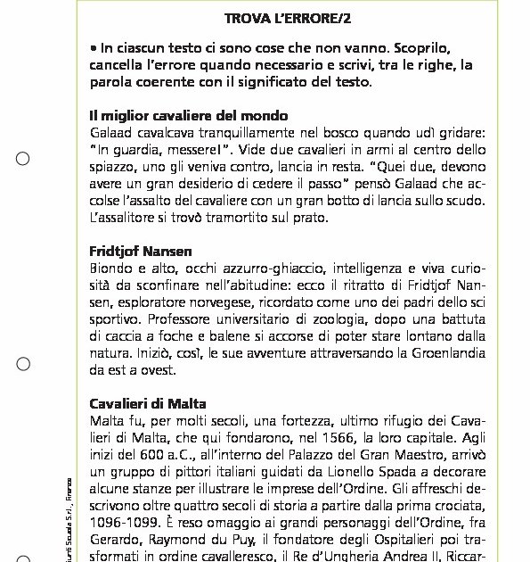 Trova l'errore/2 | Giunti Scuola
