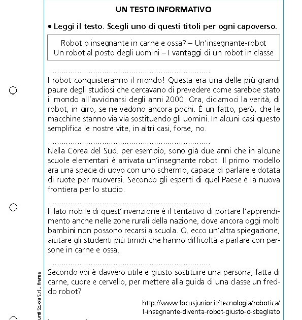Un testo informativo | Giunti Scuola