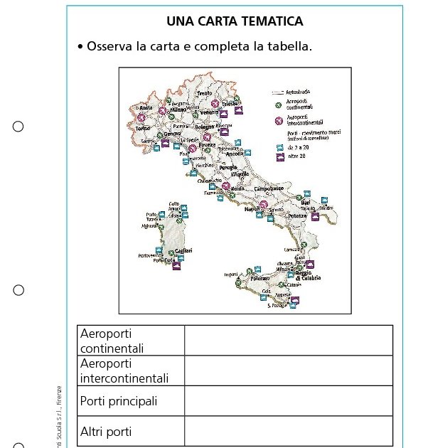 Una carta tematica | Giunti Scuola