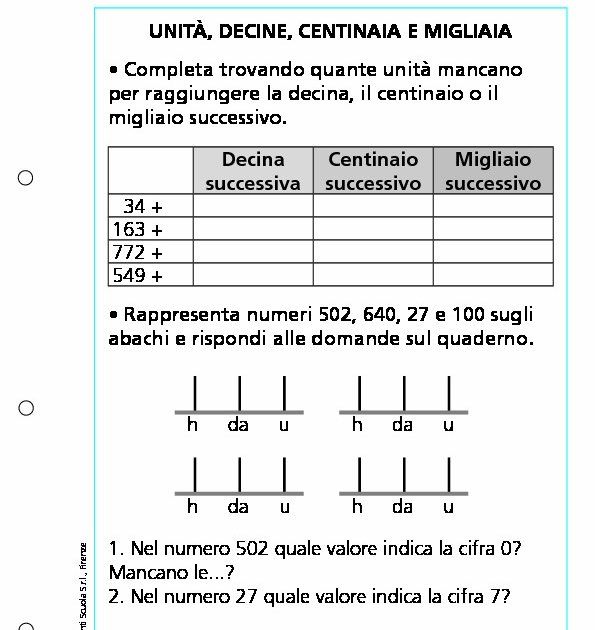 Unità, decine, centinaia e migliaia | Giunti Scuola Unità, decine, centinaia e migliaia | Giunti Scuola